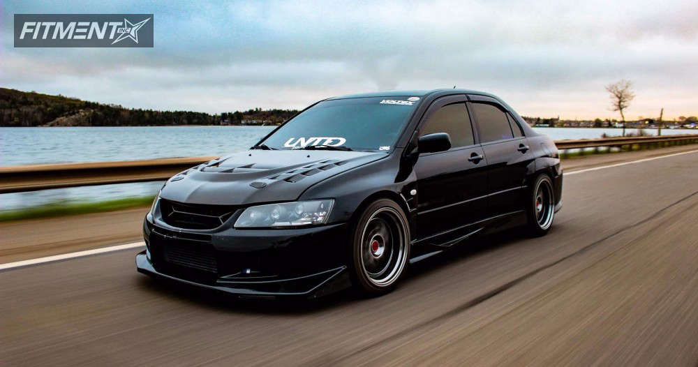 2006 Mitsubishi Lancer Evolution with 18x10.5 ESR Sr01 and Hankook ...