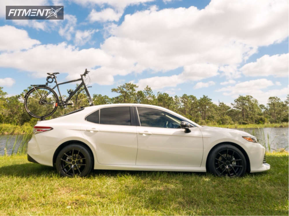2017 Toyota Camry LE with 18x8 Niche Targa and Hankook 235x45 on Stock ...