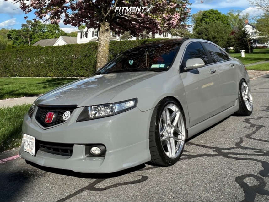 2005 Acura TSX Base with 18x9.5 Kansei Astro and Falken 235x40 on Coilovers | 2996892 | Fitment ...