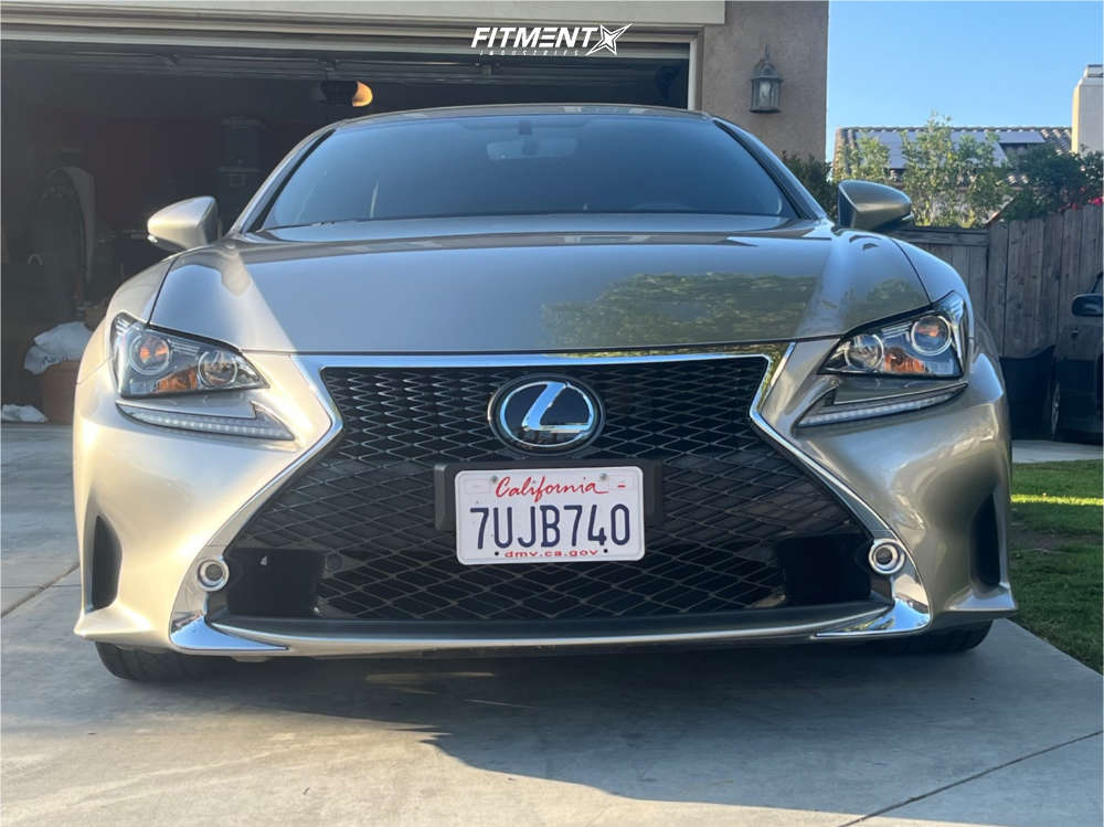 2016 Lexus RC350 F Sport with 19x8.5 Kansei Astro and Continental 235x40 on Stock Suspension ...