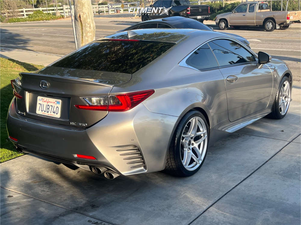 2016 Lexus RC350 F Sport with 19x8.5 Kansei Astro and Continental 235x40 on Stock Suspension ...
