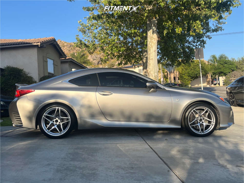 2016 Lexus RC350 F Sport with 19x8.5 Kansei Astro and Continental 235x40 on Stock Suspension ...