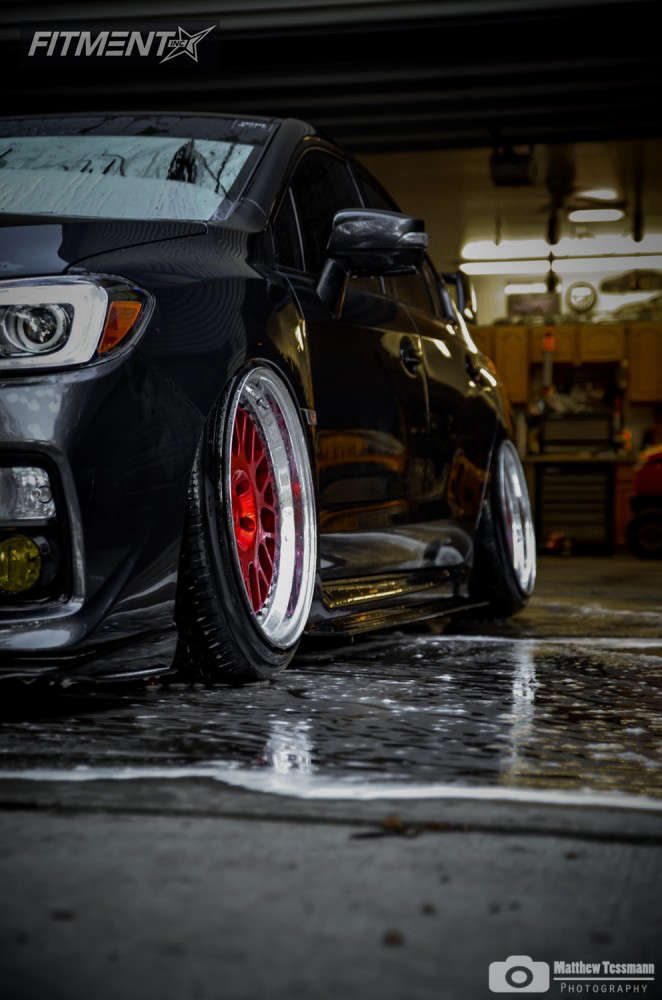 2015 Subaru WRX STI Limited with 18x10 Rotiform LVS and Hankook 225x40 on Air Suspension ...