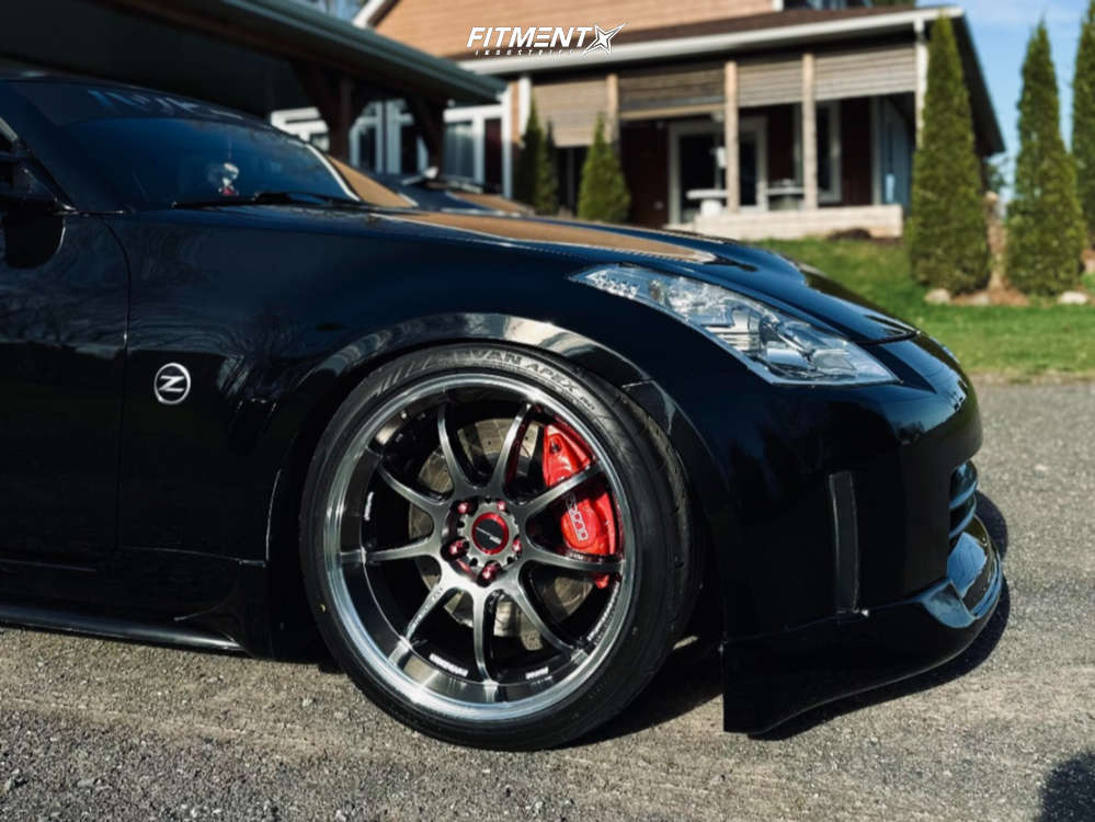 2007 Nissan 350Z Enthusiast with 19x9.5 Work D9r and Yokohama 255x35 on ...