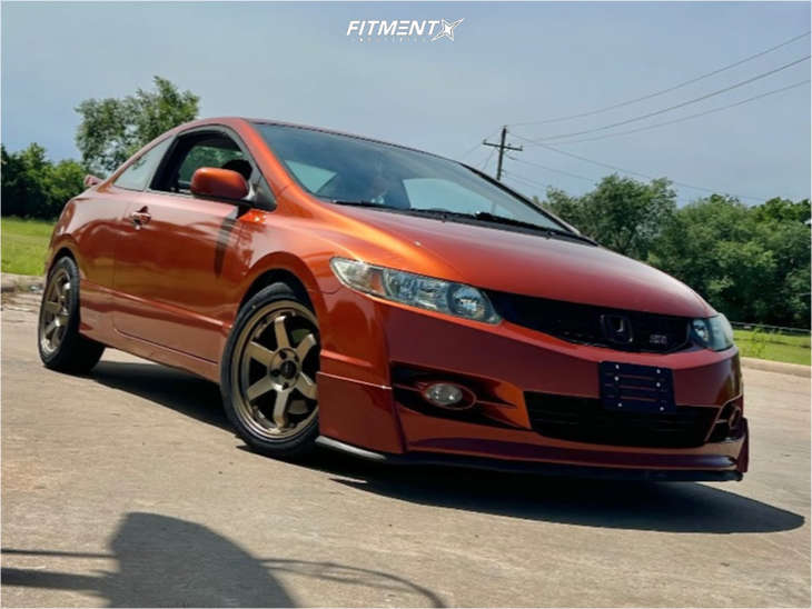 2009 Honda Civic Si with 17x8.5 AVID1 Av6 and Vercelli 225x45 on Stock ...