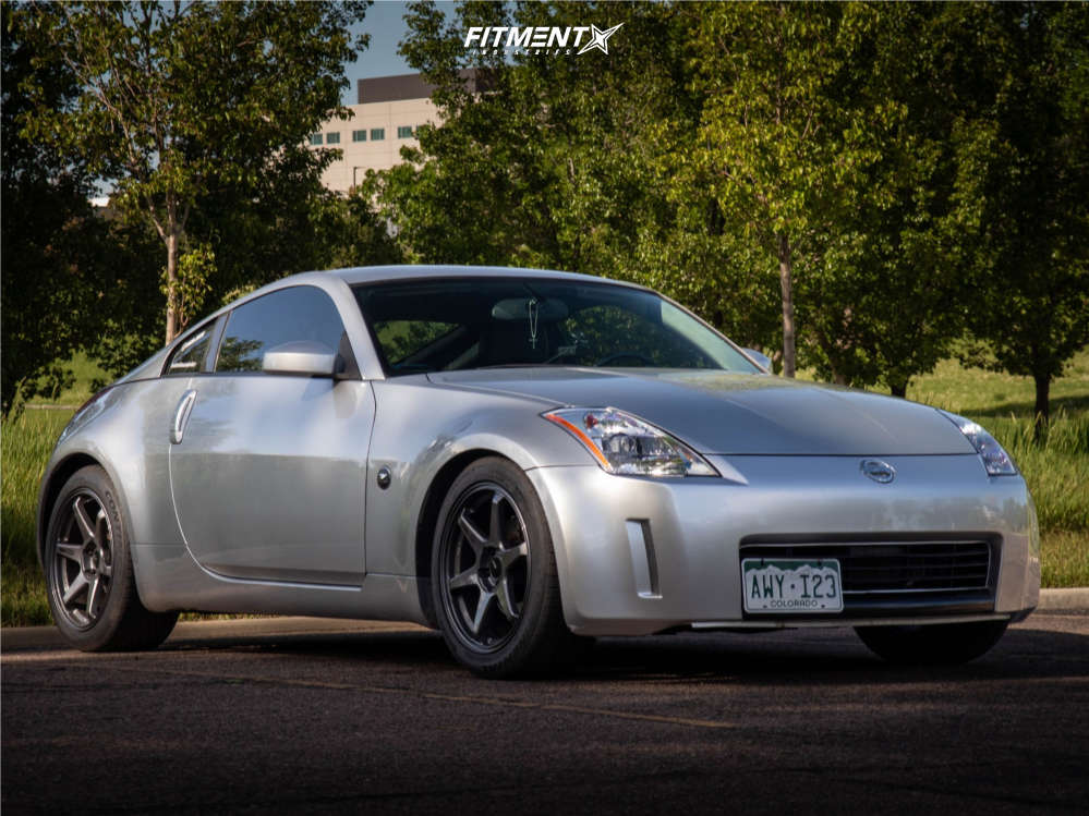 2004 Nissan 350Z Base with 18x8.5 Enkei T6r and Continental 245x45 on ...