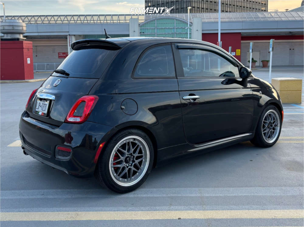 2012 Fiat 500 Sport with 16x7 Vors Vr7 and Prinx 205x45 on Lowering Springs | 3018813 | Fitment ...