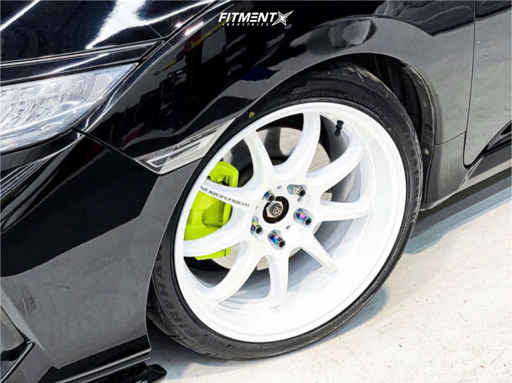 2018 Honda Civic Si with 18x9.5 Work Emotion D9r and Firestone 255x35 ...