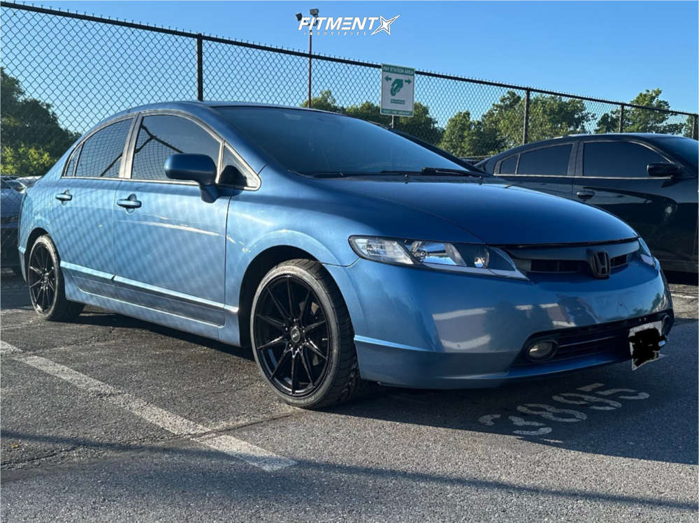 2007 Honda Civic EX with 17x7.5 DRW D19 and Nitto 205x40 on Stock ...