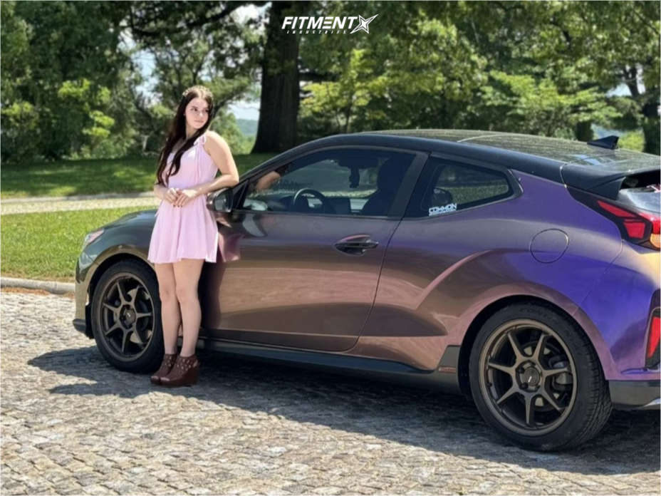 2019 Hyundai Veloster Turbo with 18x9.5 Enkei TS-7 and Continental ...