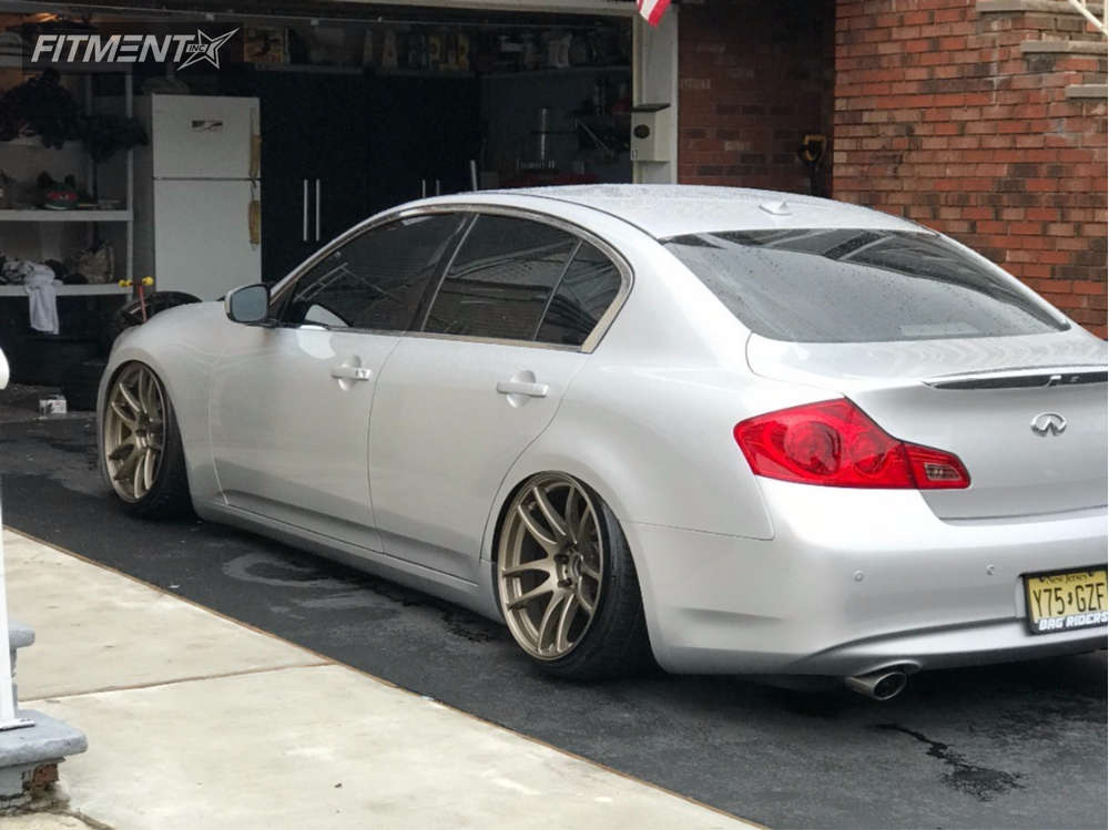 2012 INFINITI G37 Sport with 19x9.5 ESR Sr08 and Nankang 215x35 on Air ...