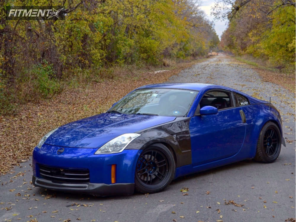 Blue 350z Black Rims