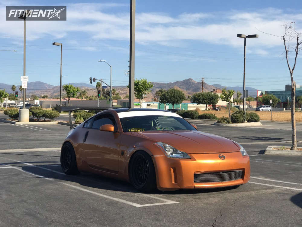 2004 Nissan 350Z Touring with 18x10 XXR 521 and Delinte 215x40 on Coilovers | 304061 | Fitment ...