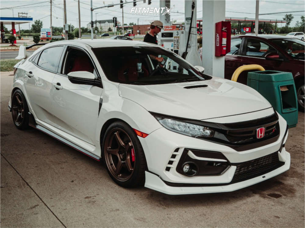 2021 Honda Civic Type R with 18x9.5 Enkei Ts-5 and Continental 265x35 ...