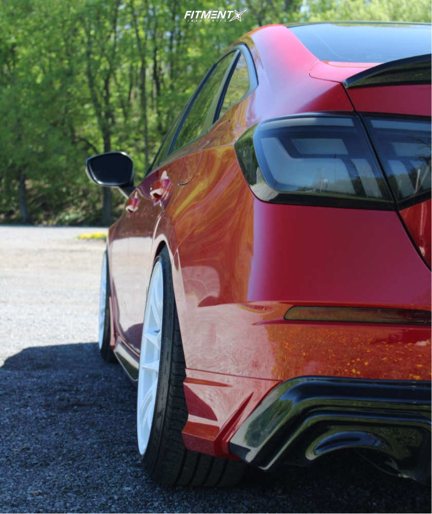 2022 Honda Civic Sport with 18x9.5 Work Emotion Cr Kiwami and Goodyear 235x40 on Coilovers ...