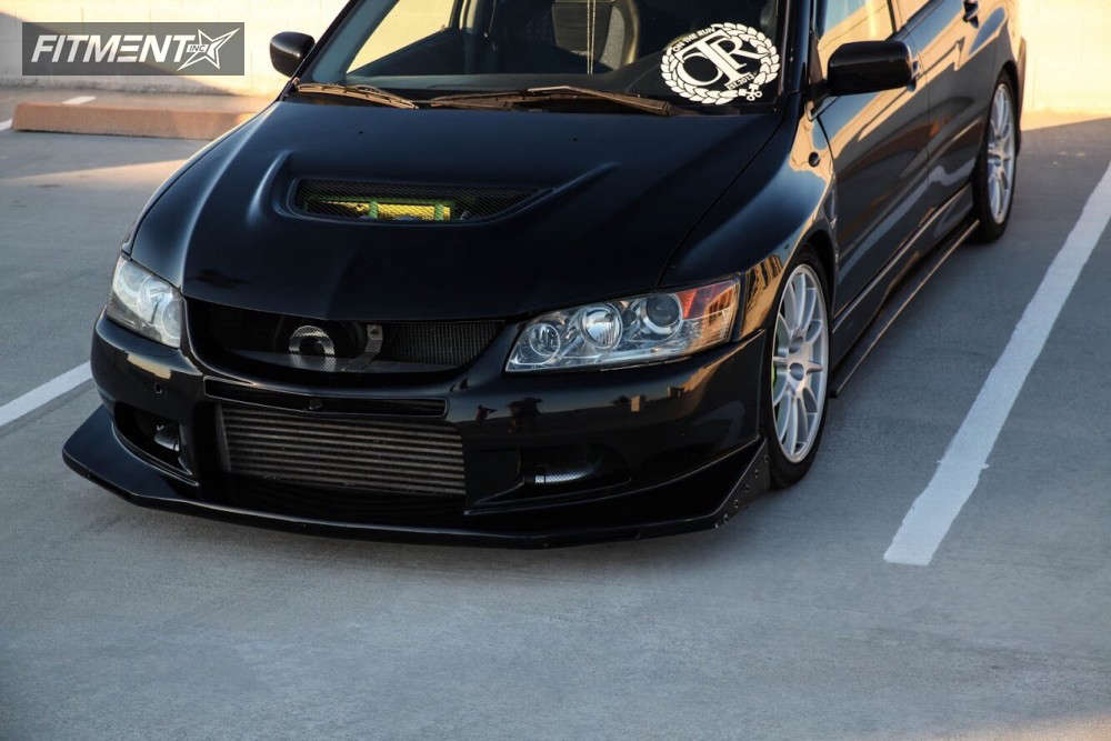 2003 Mitsubishi Lancer Evolution with 18x9.5 Ambit Re02 and Yokohama ...