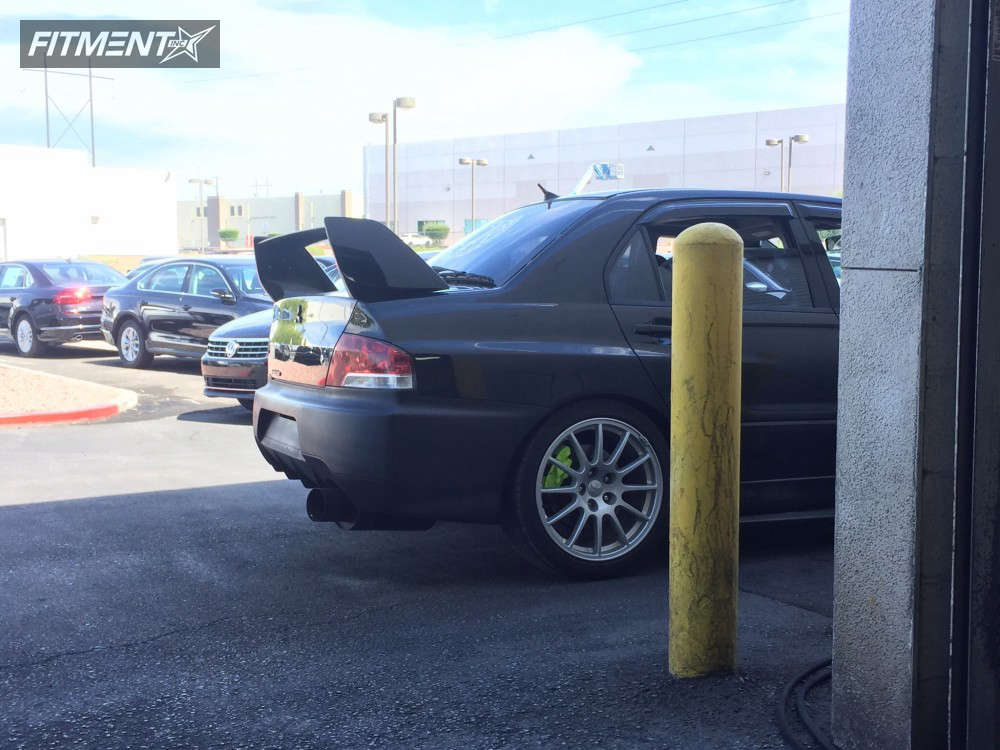 2003 Mitsubishi Lancer Evolution with 18x9.5 Ambit Re02 and Yokohama ...