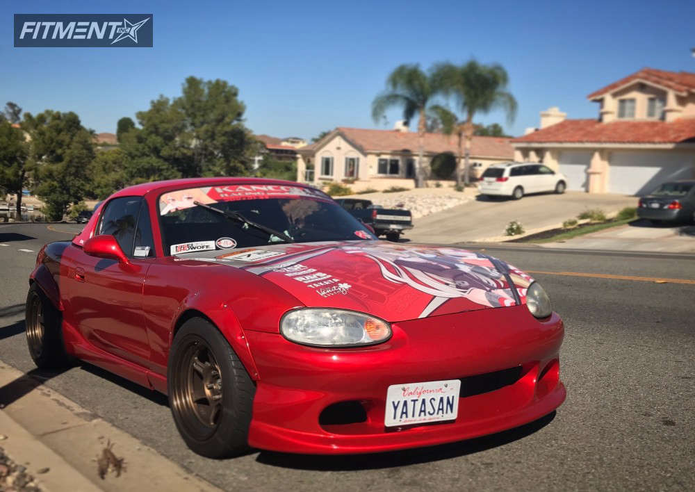 2002 Mazda MX-5 Miata Base with 15x8.5 Volk Te37v and Federal 205x50 on ...