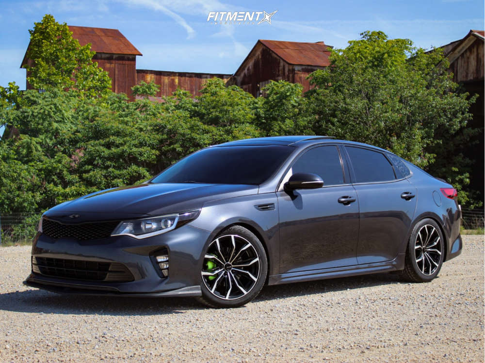 2018 Kia Optima S with 18x8 RTX Black Widow and Continental 235x45 on ...