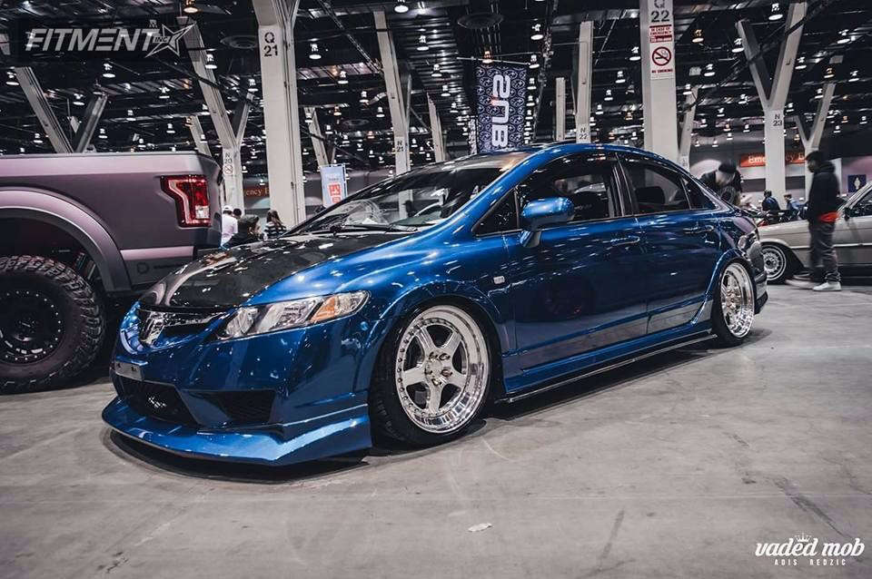 2009 Honda Civic LX with 18x9 CCW Lm5 and Nitto 205x40 on Air ...