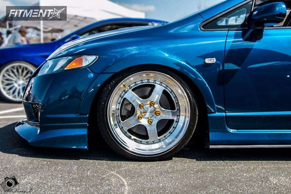 2009 Honda Civic LX with 18x9 CCW Lm5 and Nitto 205x40 on Air ...