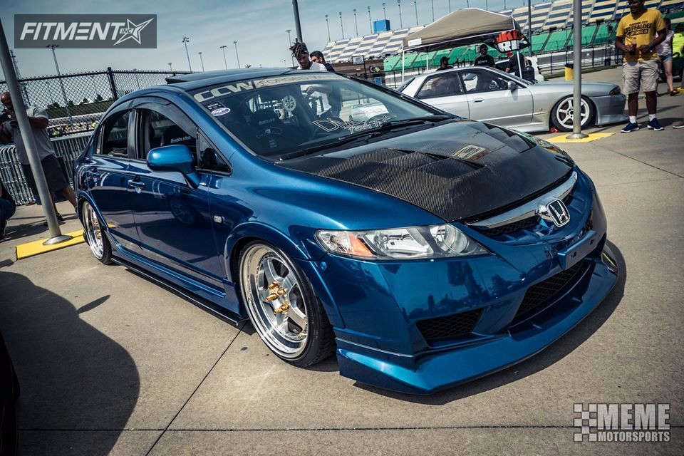 2009 Honda Civic LX with 18x9 CCW Lm5 and Nitto 205x40 on Air ...