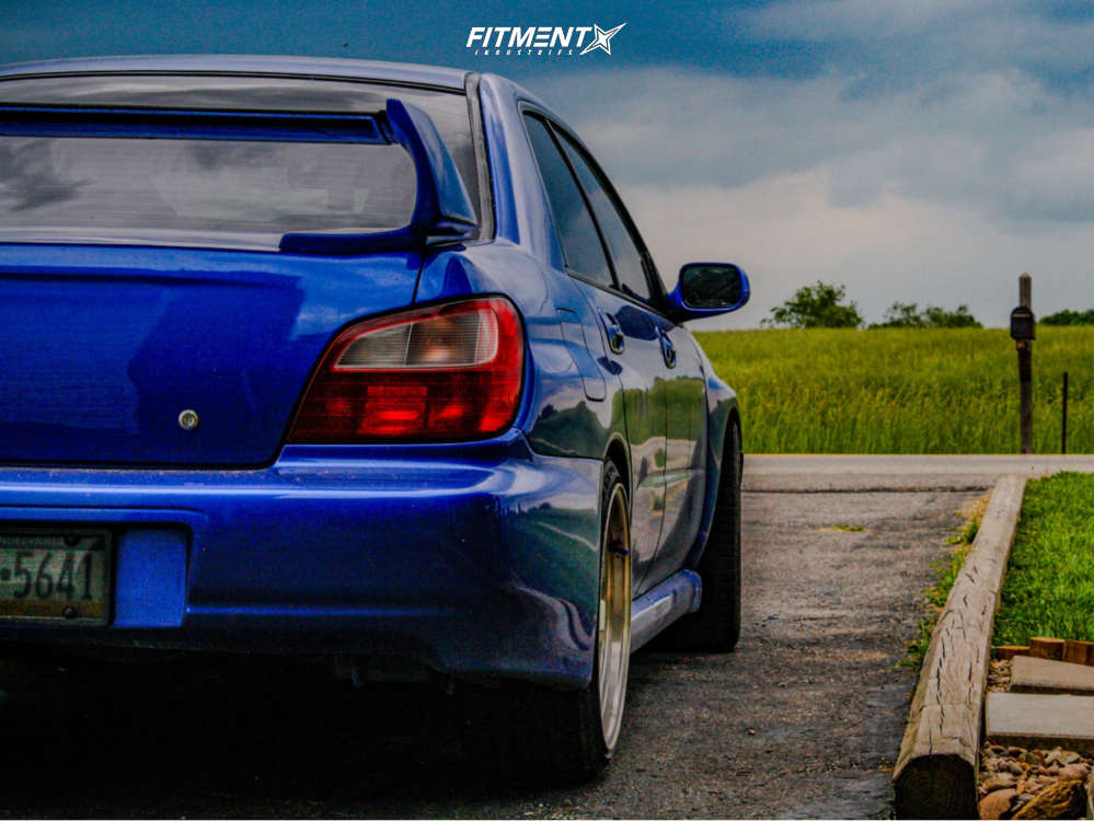 2003 Subaru Impreza WRX with 18x9.5 ESR Sr06 and Sumitomo 165x80 on ...