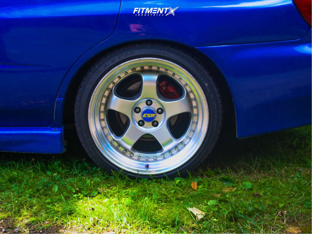 2003 Subaru Impreza WRX with 18x9.5 ESR Sr06 and Sumitomo 165x80 on ...