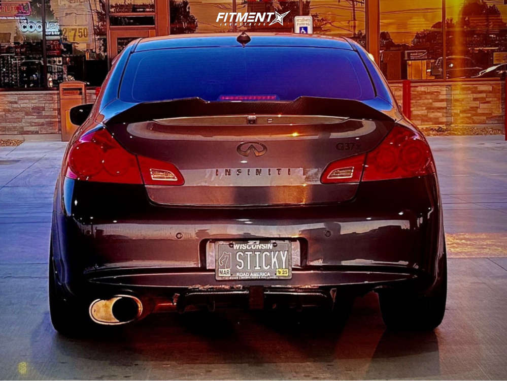 2012 INFINITI G37 X with 19x9.5 Vors Vr8 and Delinte 245x40 on Lowering ...