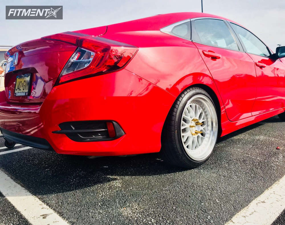 2016 Honda Civic EX with 18x9.5 ESR Sr01 and Venezia 225x40 on Stock ...