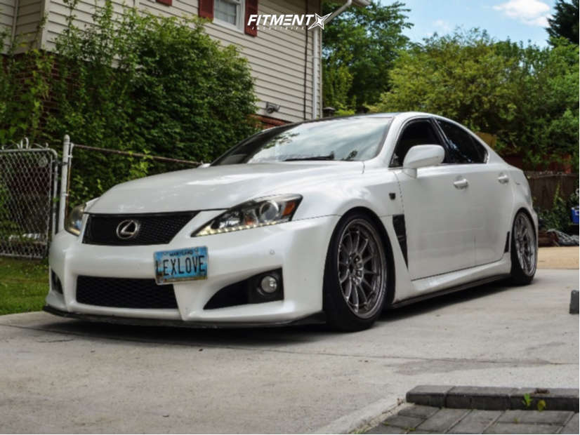2011 Lexus IS F Base with 18x9.5 Enkei Nt03m and Goodyear 235x40 on ...