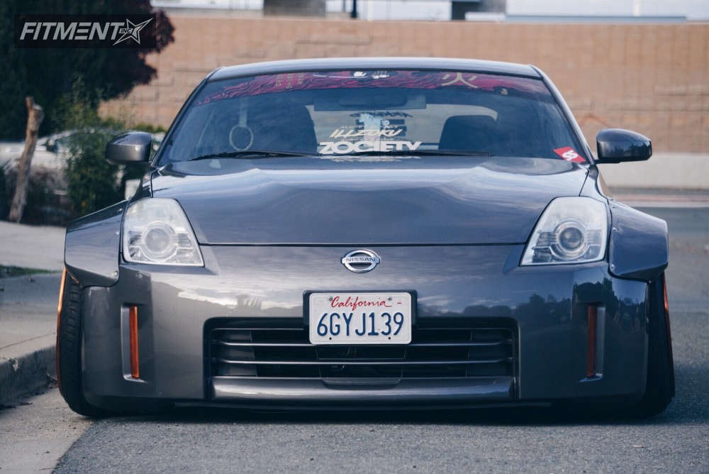 2008 Nissan 350Z Base with 19x11.5 Work VS KF and Nankang 265x30 on Air ...