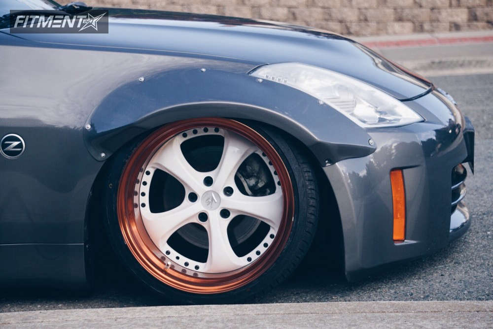 2008 Nissan 350Z Base with 19x11.5 Work VS KF and Nankang 265x30 on Air ...