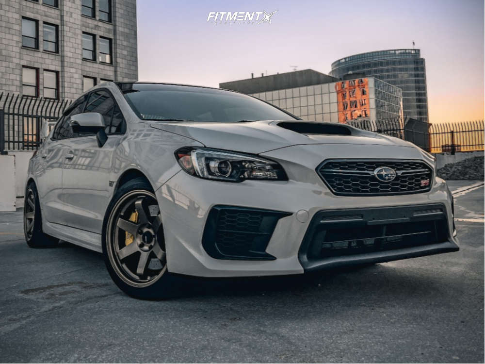 2020 Subaru WRX STI Sport-tech with 18x10.5 AVID1 Av6 and Michelin 245x40 on Stock Suspension ...