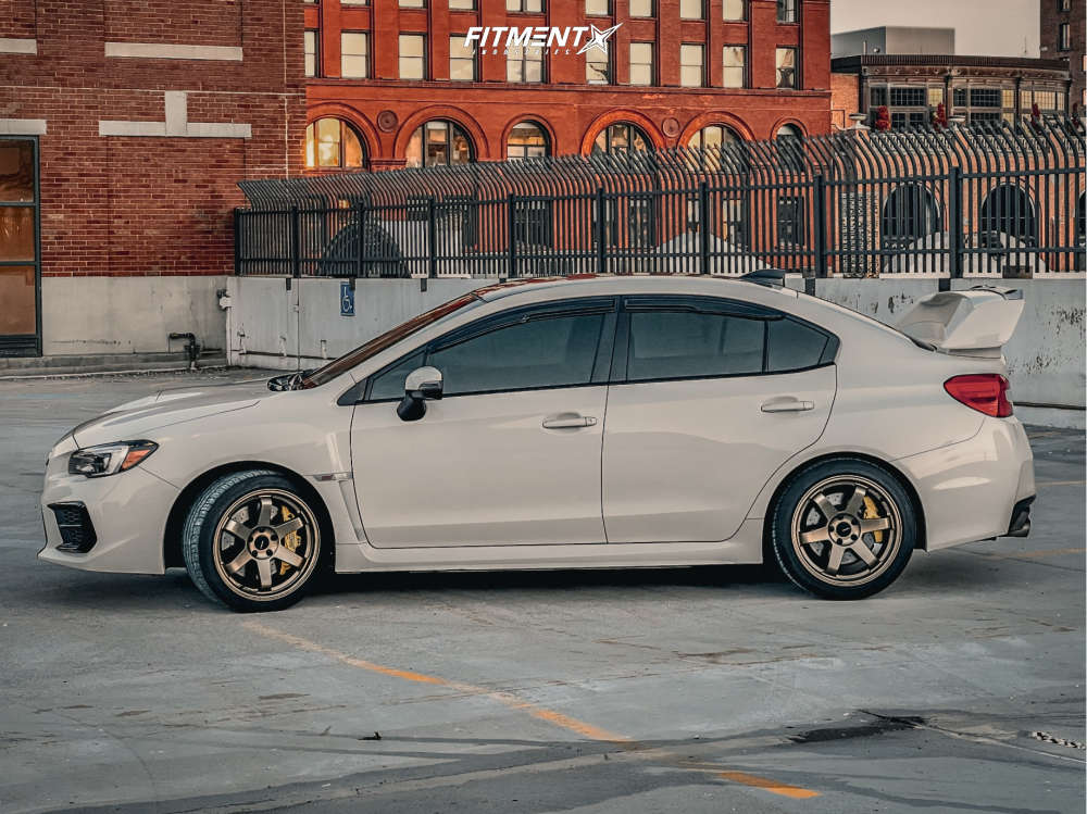 2020 Subaru WRX STI Sport-tech with 18x10.5 AVID1 Av6 and Michelin 245x40 on Stock Suspension ...