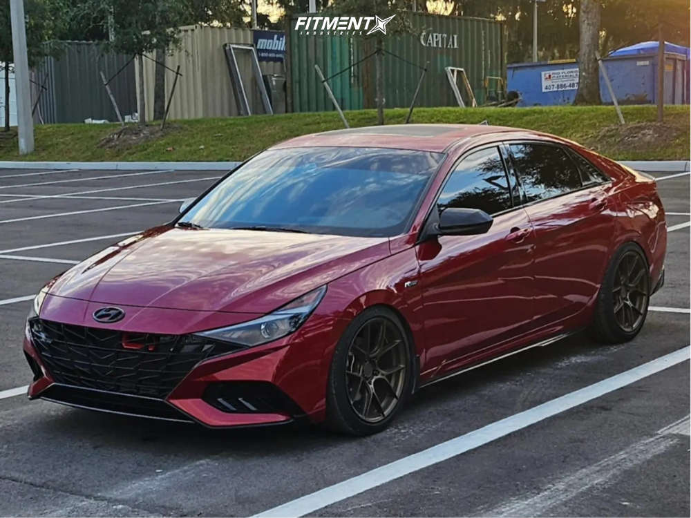 2023 Hyundai Elantra N Line with 18x8.5 Aodhan AH11 and Bridgestone ...