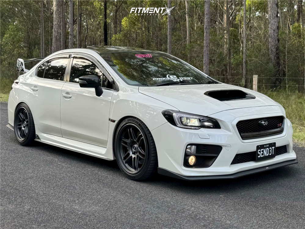 2016 Subaru WRX STI Limited with 18x9.5 AME Tracer TM-02 and Michelin 265x35 on Coilovers ...