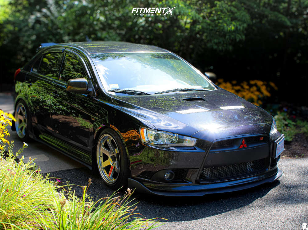 2010 Mitsubishi Lancer Ralliart Sportback with 18x9.5 AVID1 Av6 and ...