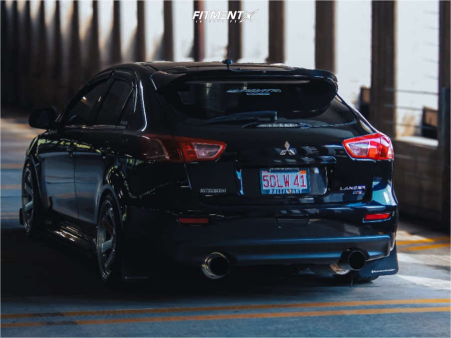 2010 Mitsubishi Lancer Ralliart Sportback with 18x9.5 AVID1 Av6 and ...