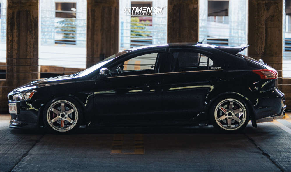 2010 Mitsubishi Lancer Ralliart Sportback with 18x9.5 AVID1 Av6 and ...