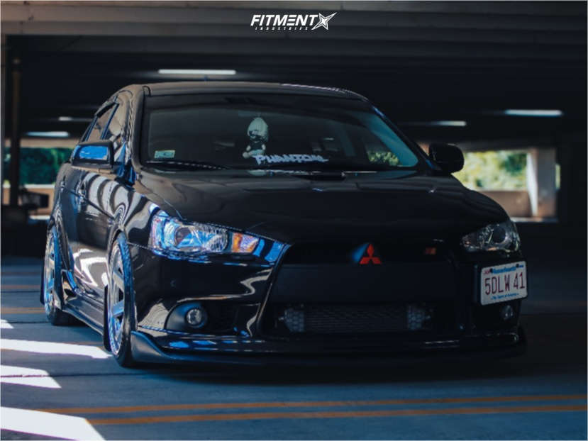 2010 Mitsubishi Lancer Ralliart Sportback with 18x9.5 AVID1 Av6 and ...