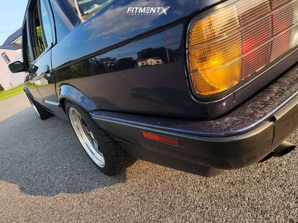 1989 BMW 325i Base with 16x7 Work Meister Cr01 and Continental 205x50 ...