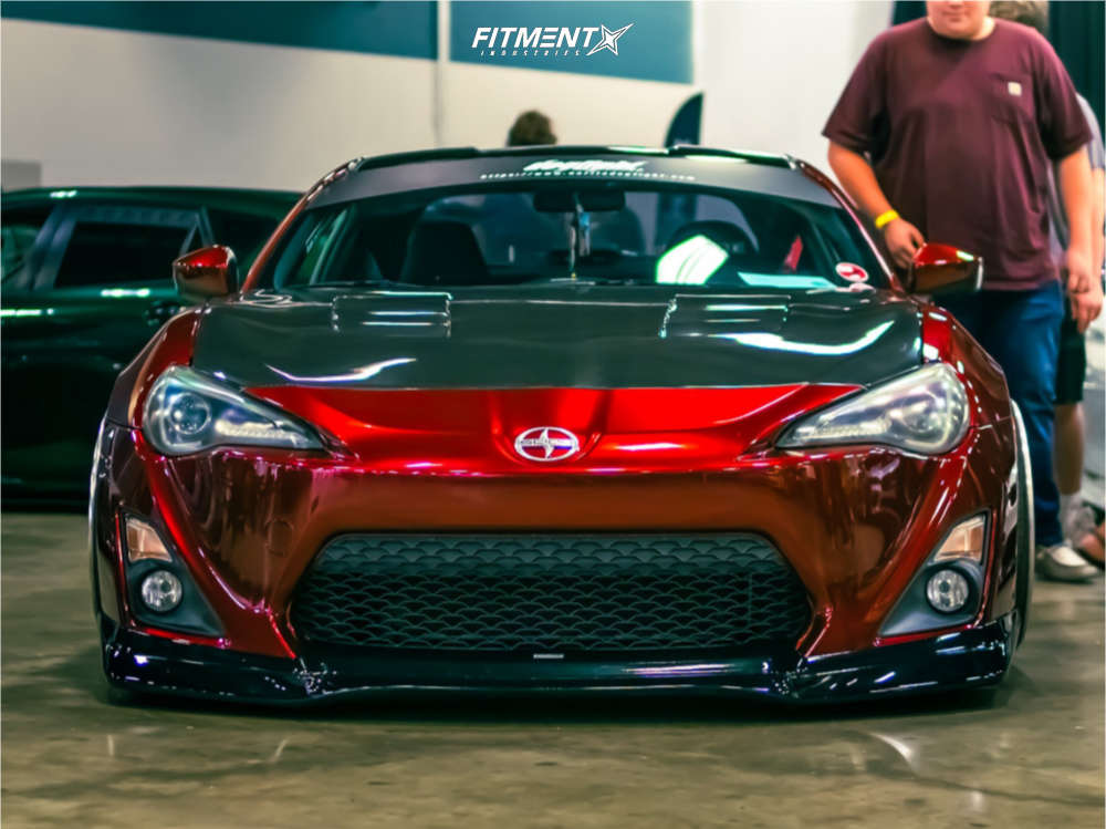 2015 Scion FR-S Base with 18x9.5 Work VS SS and Pirelli 215x35 on Air ...
