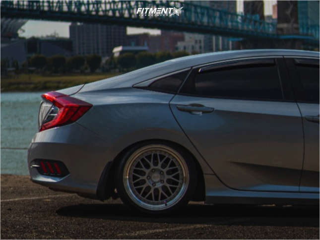 2016 Honda Civic LX with 18x9.5 Aodhan Ah02 and Continental 225x40 on ...