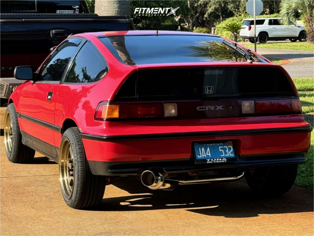 1991 Honda CRX Si with 16x8 MST Time Attack and Lexani 205x45 on Stock ...