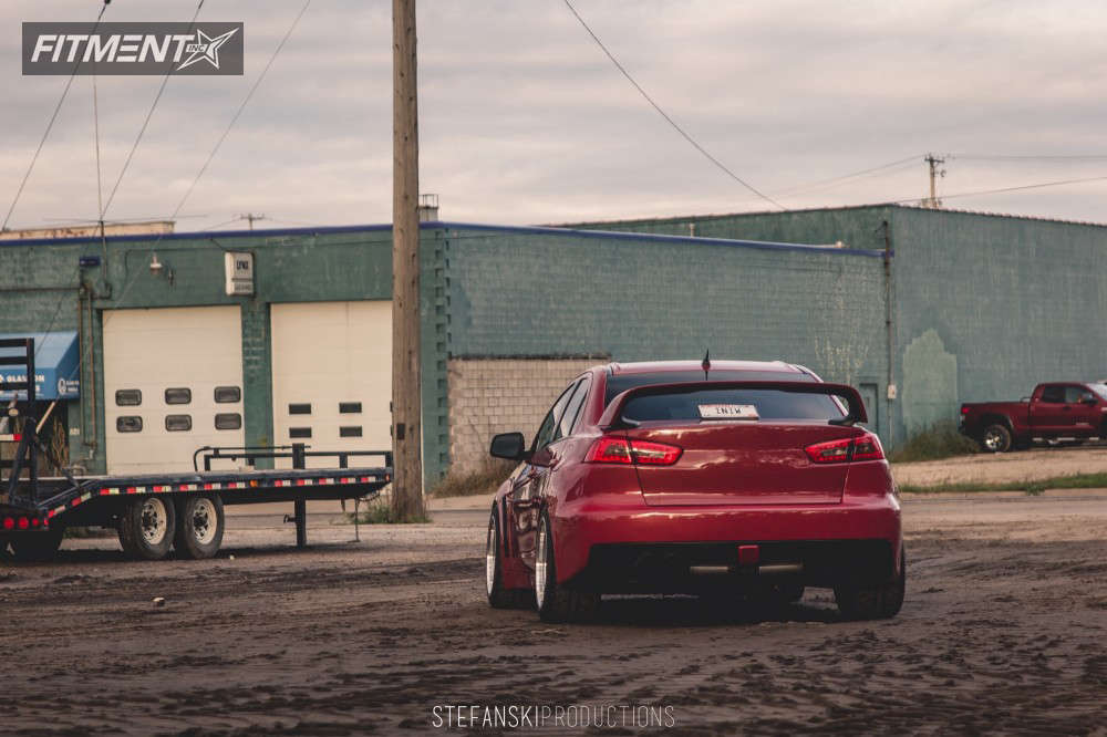 2008 Mitsubishi Lancer Evolution GSR with 18x11 Cosmis Racing XT-206R ...