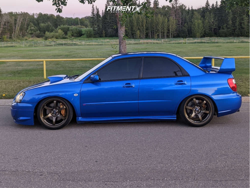 2004 Subaru Impreza WRX STI with 18x9.5 Gram Lights 57dr and Nitto ...