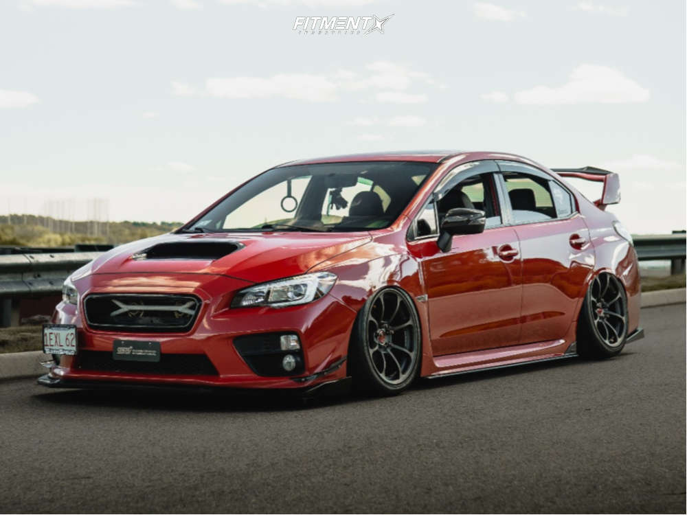 2017 Subaru WRX Premium with 18x10 Volk Ne24 and Yokohama 265x35 on Air ...