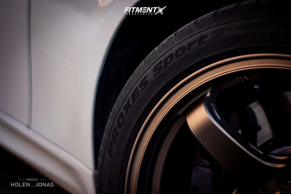 2008 BMW M3 Base with 18x9.5 Japan Racing SL03 and Toyo Tires 265x35 on Stock Suspension ...