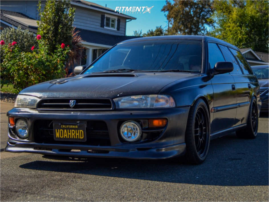 1997 Subaru Legacy Postal with 17x8 Enkei Rpf1 and Continental 245x40 ...